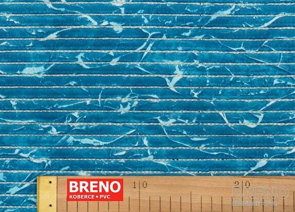 Breno Koupelnová pěnová předložka SOFTY-TEX 79829.2 vodní hladina, šíře 65 cm, Modrá