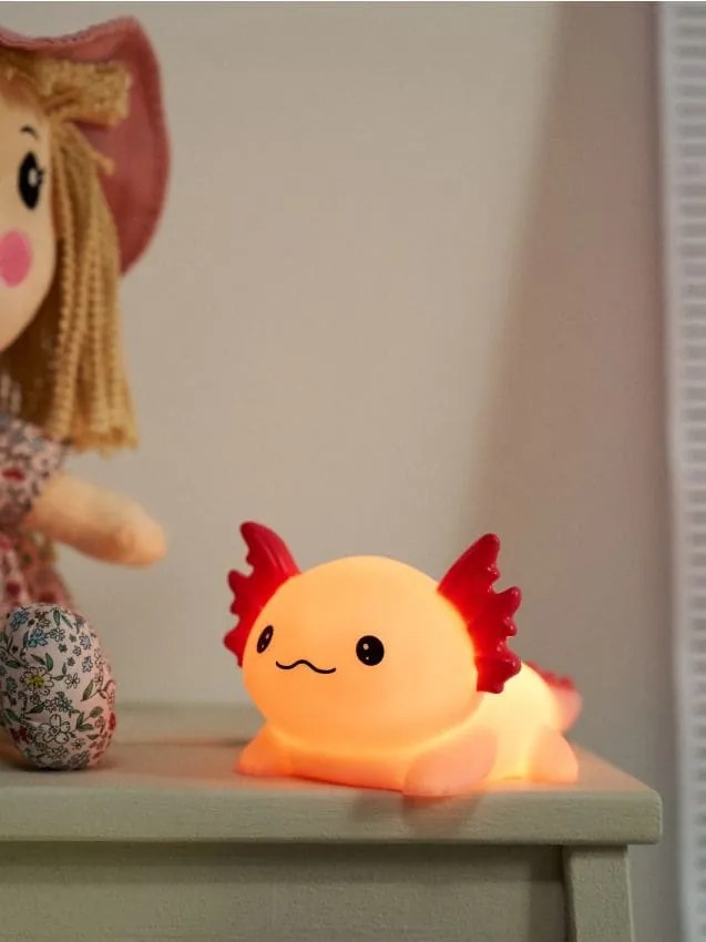 Sinsay - Dětská LED noční lampička ve tvaru axolotla - pastelová růžová