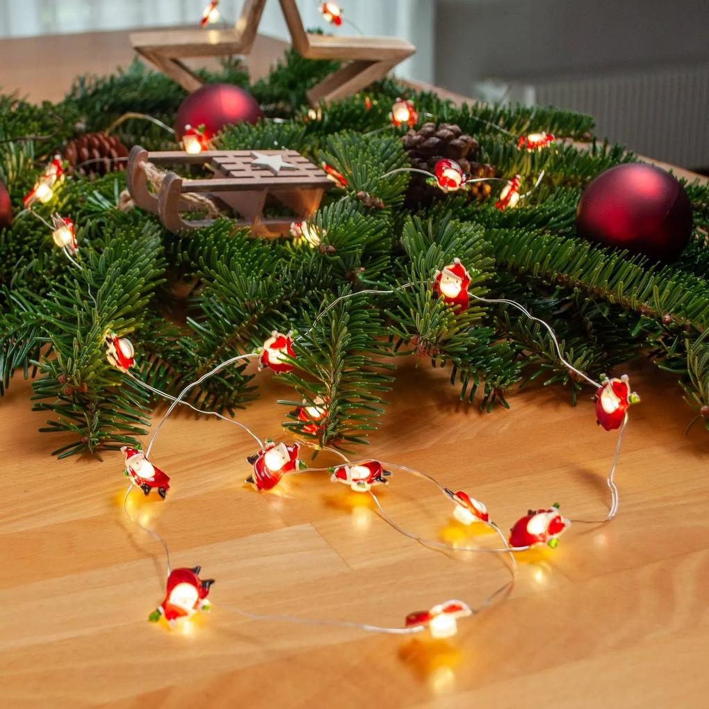 Lindby LED pohádková světla Motje, Father Christmas, 320 cm, IP20