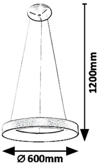 Rabalux - LED Lustr na lanku CARMELLA LED/50W/230V pr. 60 cm