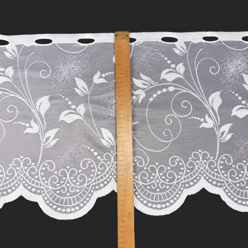 Vitrážová žakárová záclona 8324, výška 40 cm, metráž
