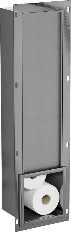 Mexen X-Wall-B zásobník na toaletní papír, kartáčovaný gun grey - 19E5
