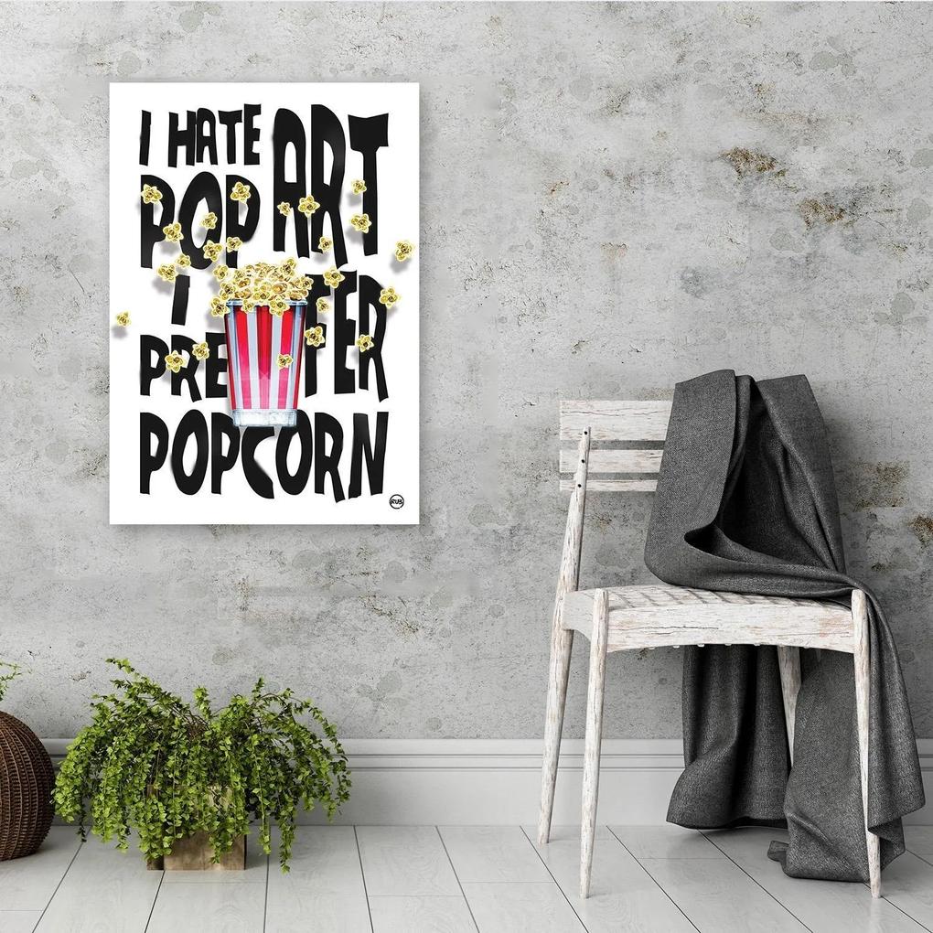 Gario Obraz na plátně Titulek a rozsypaný popcorn - Rubiant Rozměry: 40 x 60 cm