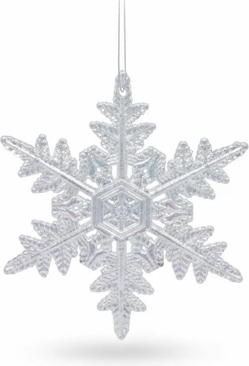Závěsná sněhová vločka, typ 3, 10 cm