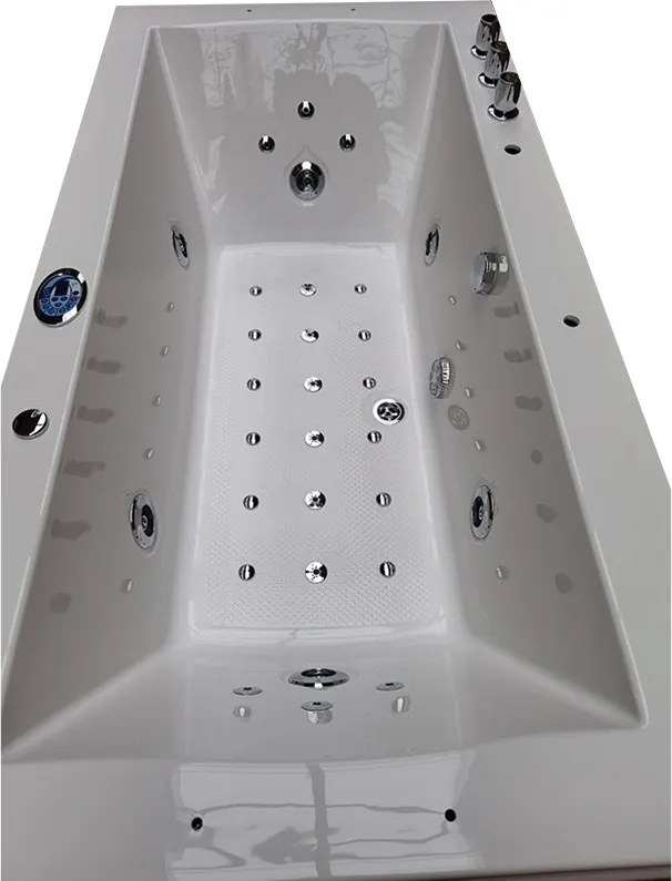 BPS-koupelny Hydromasážní vana RAMONA 640H 180x90 s ohřevem vody