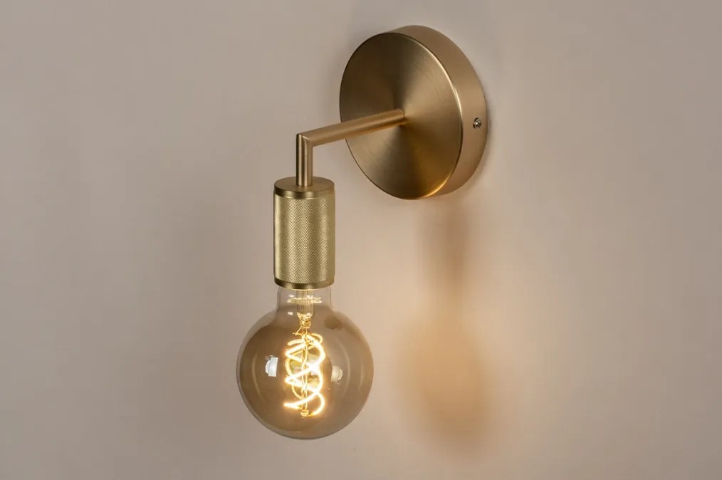 Nástěnné svítidlo do ložnice Bulb Ave Gold