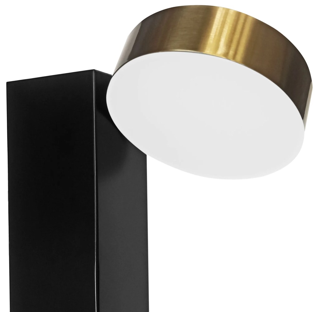 Toolight Toolight, LED nástěnné svítidlo, 13W, APP1600-W, černá-zlatá matná, OSW-01592