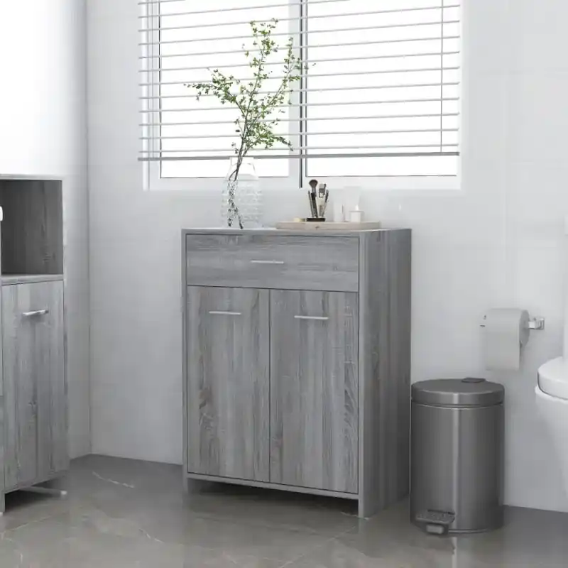 Koupelnová skříňka šedá sonoma 60 x 33 x 80 cm kompozitní dřevo, 815664  HangarStore.cz | BIANO