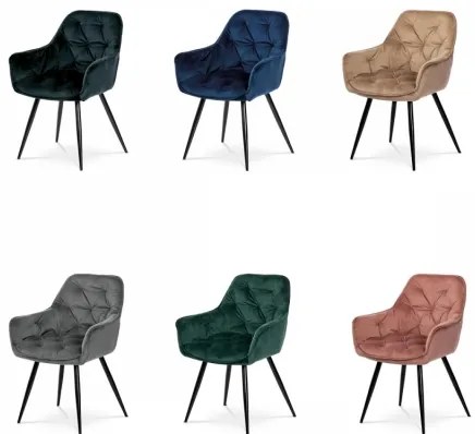 Jídelní židle šedá sametová DCH-421 GREY4