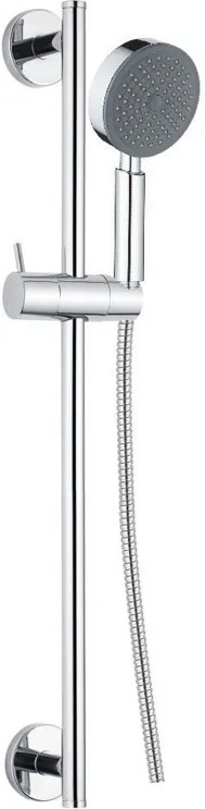 Sprchová souprava, jednopolohová sprcha, dvouzámková nerez hadice, stavitelný držák, plast/chrom CB900C