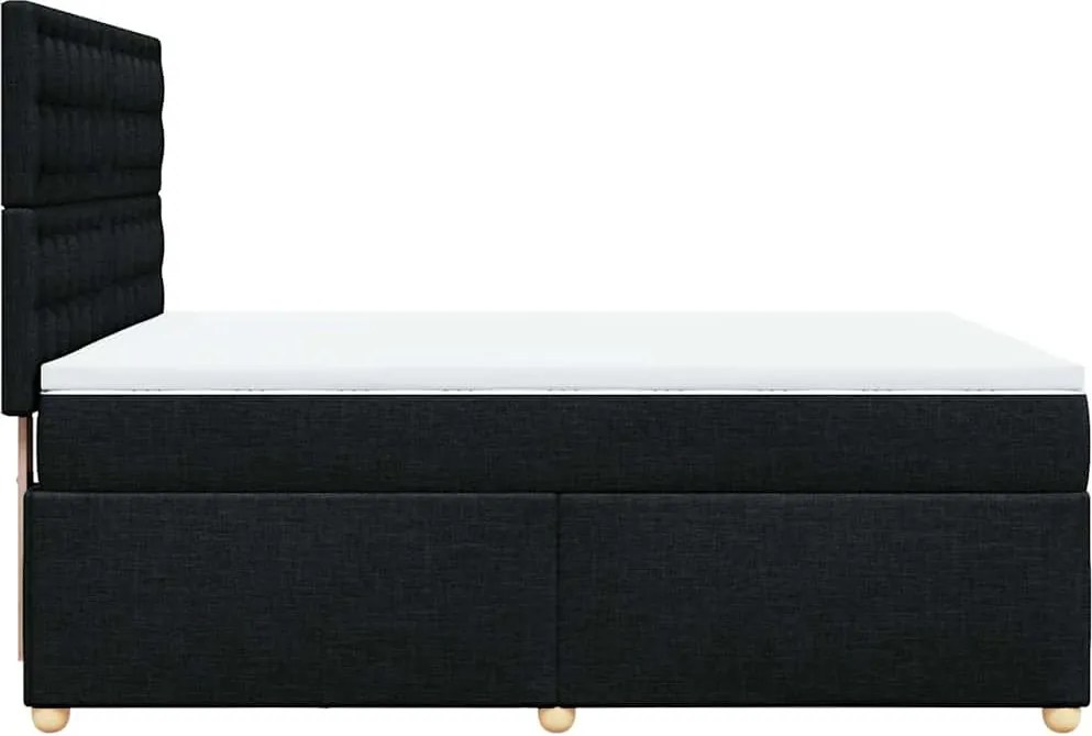 Box spring postel s matrací černá 160x200 cm textil 3293647