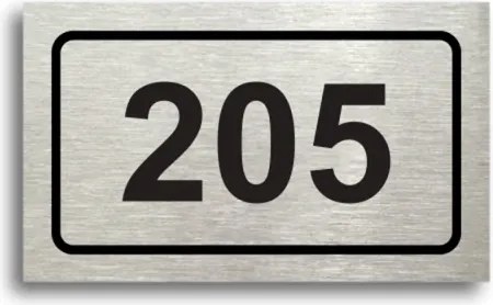 ACCEPT Číslo na dveře - typ 01 (50x30mm) - bílá tabulka - barevný tisk