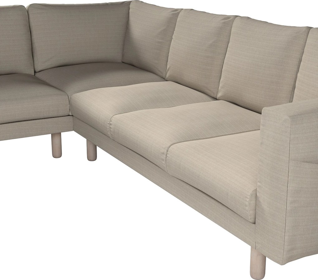 Potah na pohovku IKEA Norsborg rohová 5-místná barva béžová látka pletený vzor