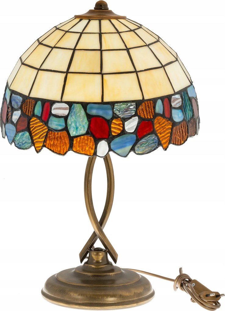 Kancelářská vitrážová lampa stolní styl Tiffany
