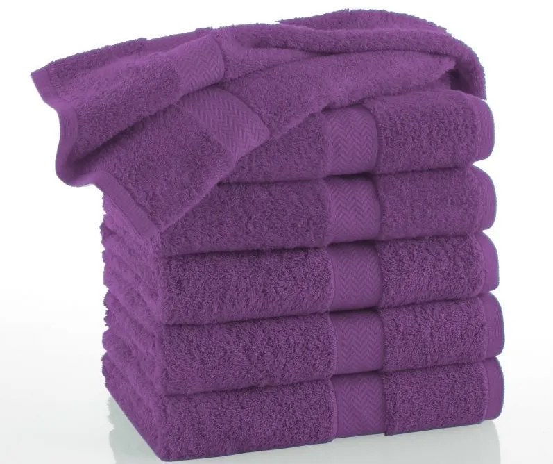 Scandi Froté ručník 50x100 cm - fialový