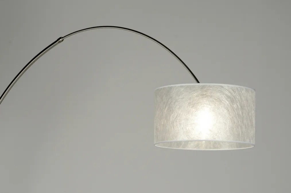 Stojací designová oblouková lampa Adamo Argento