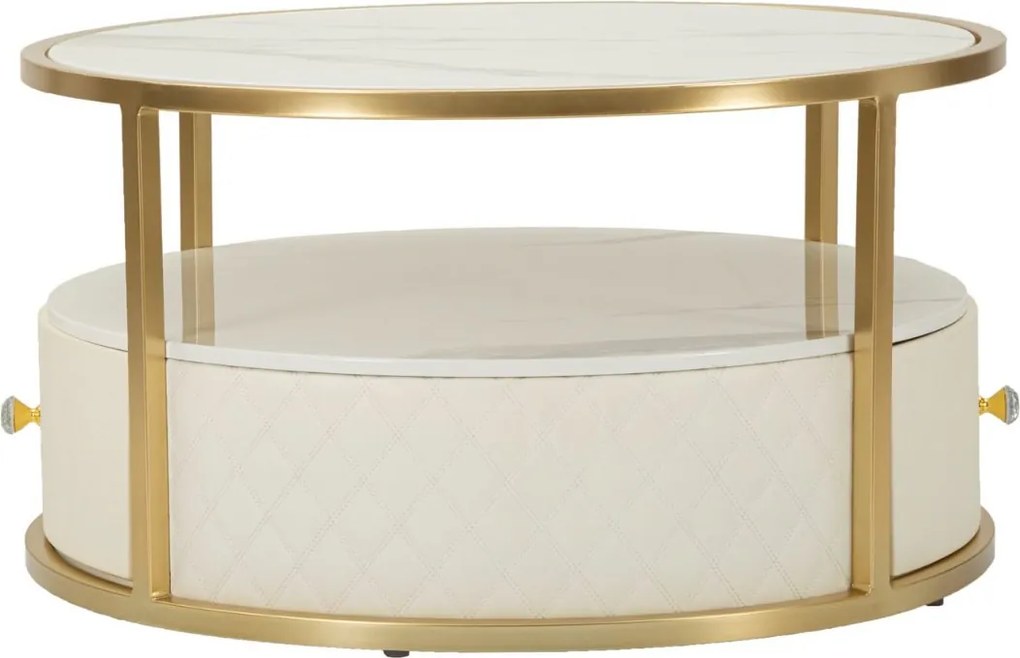 Designový konferenční stolek Pembroke 75 cm bílý