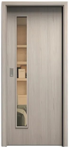 SAPELI ELEGANT KOMFORT M60 - CPL LAMINÁT - POSUVNÉ DVEŘE VČ. ZÁRUBNĚ - Borovice bílá Průchozí šířka (cm): 80, Průchozí výška (cm): 210