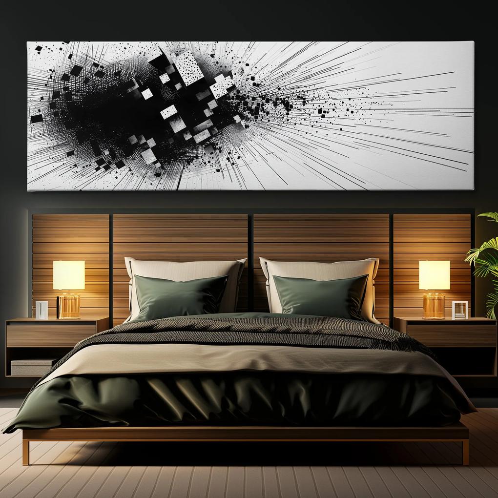Obraz na plátně - Záblesk temnoty FeelHappy.cz Velikost obrazu: 180 x 60 cm
