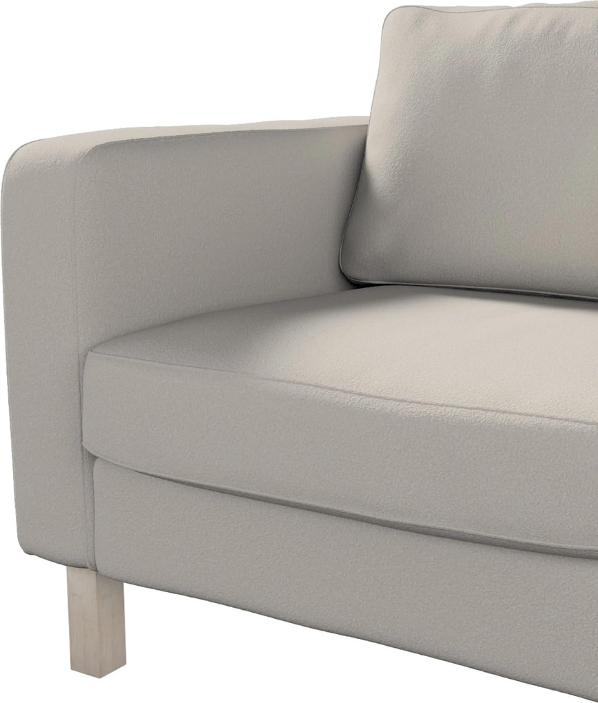 Potah na křeslo IKEA Karlstad, krátký barva béžová látka pletený vzor