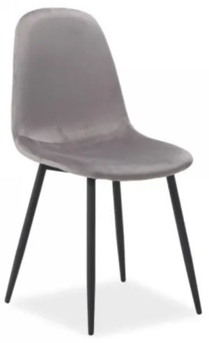 Jídelní židle Fox Velvet / šedá