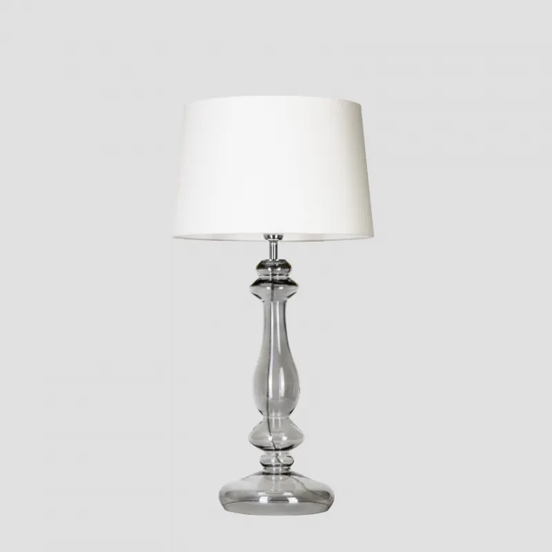 4concepts Luxusní stolní lampa VERSAILLES TRANSPARENT BLACK Barva: Černo-bílá