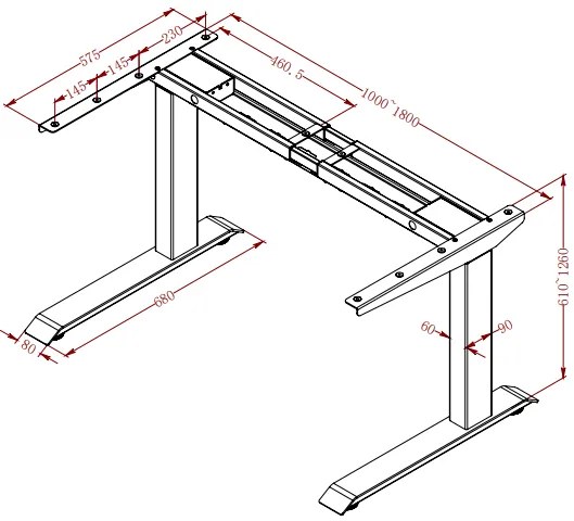 Výškově nastavitelný stůl Liftor Magic, Bílá, elektricky polohovatelný