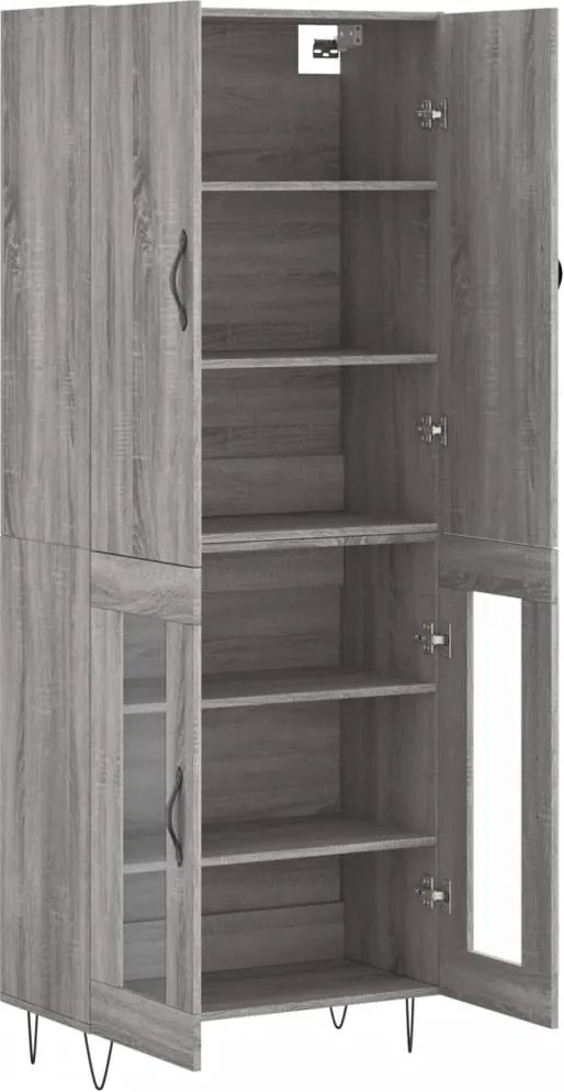 Skříň highboard šedá sonoma 69,5 x 34 x 180 cm kompozitní dřevo 3198071