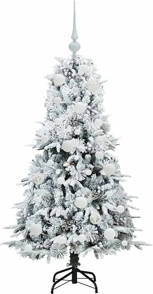 Umělý Skládací Vánoční Strom s stojanem Bílá 120 cm PE a PVC 3397461