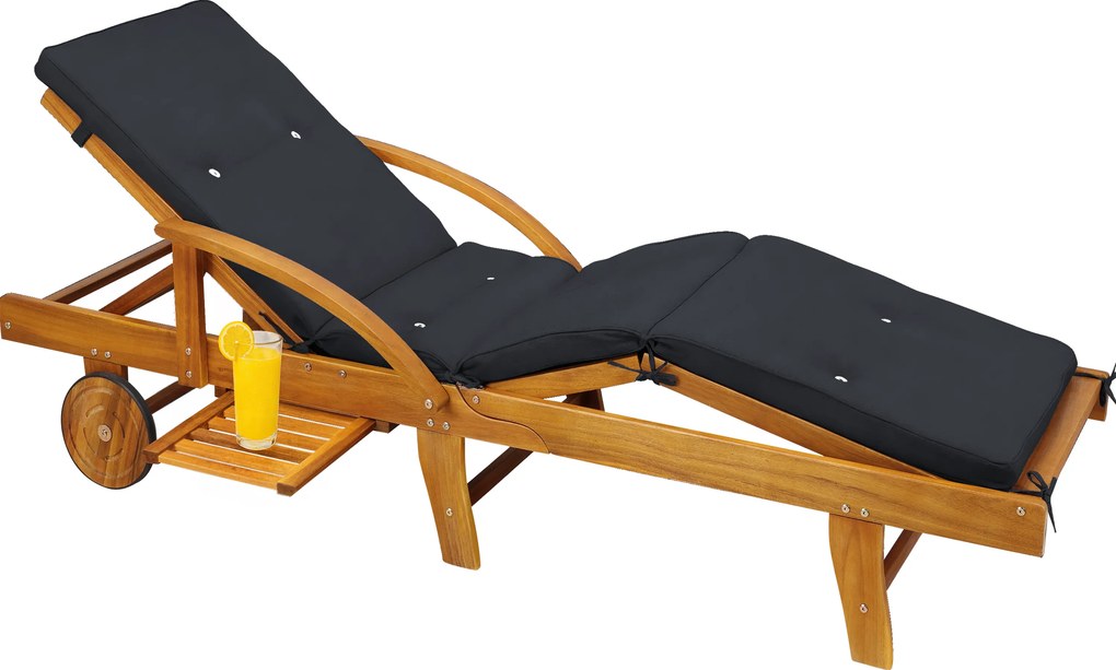 Zahradní lehátko Tami Sun® akácie včetně Podsedák antracitová