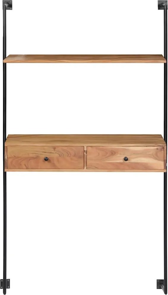 Nástěnný psací stůl 90 x 40 x 170 cm masivní akáciové dřevo 247694