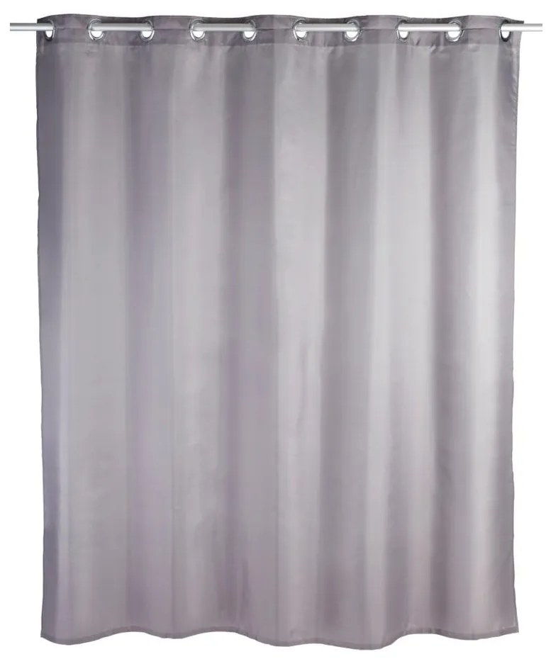 Šedý sprchový závěs Wenko Comfort Flex, 180 x 200 cm