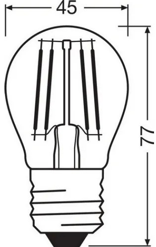 LED žárovka E27 OSRAM Filament 3,4 (40W) neutrální bílá (4000K) stmívatelná