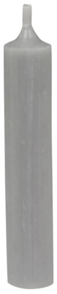 Šedá úzká krátká svíčka Short dinner grey - Ø 2 *11cm / 4.5h