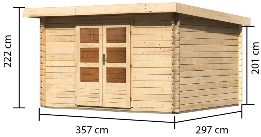 Dřevěný zahradní domek BASTRUP 7 Lanitplast