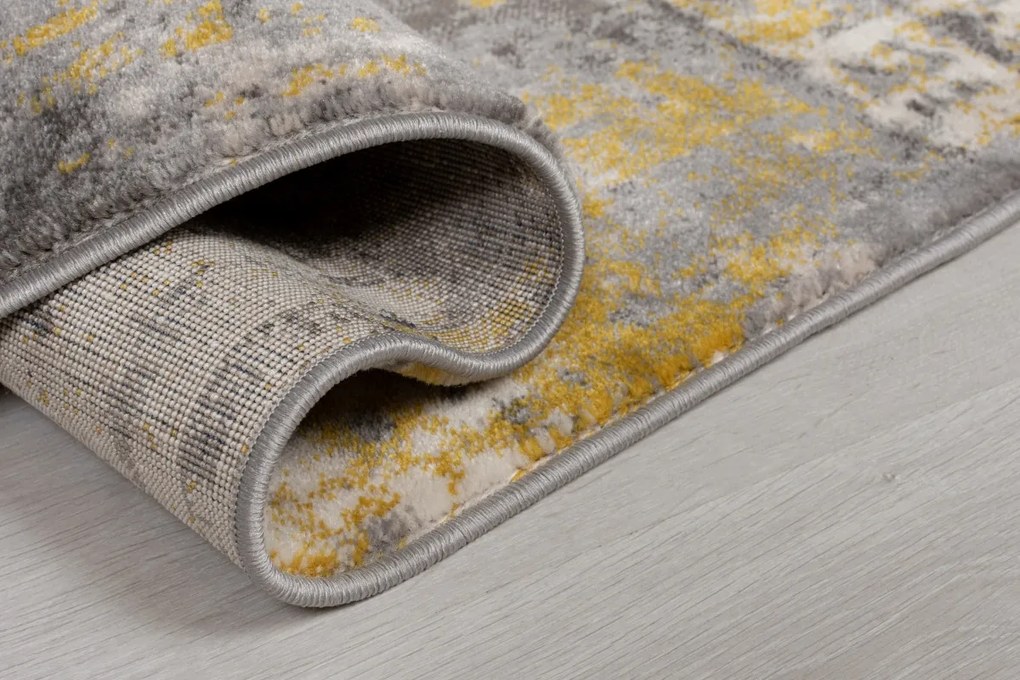 Flair Rugs koberce Kusový koberec Cocktail Wonderlust Grey/Ochre kruh - 160x160 (průměr) kruh cm