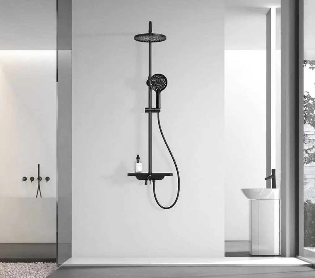 Aqualine Aqualine, MARCO sprchový sloup s pákovou baterií, bílá, SL210B