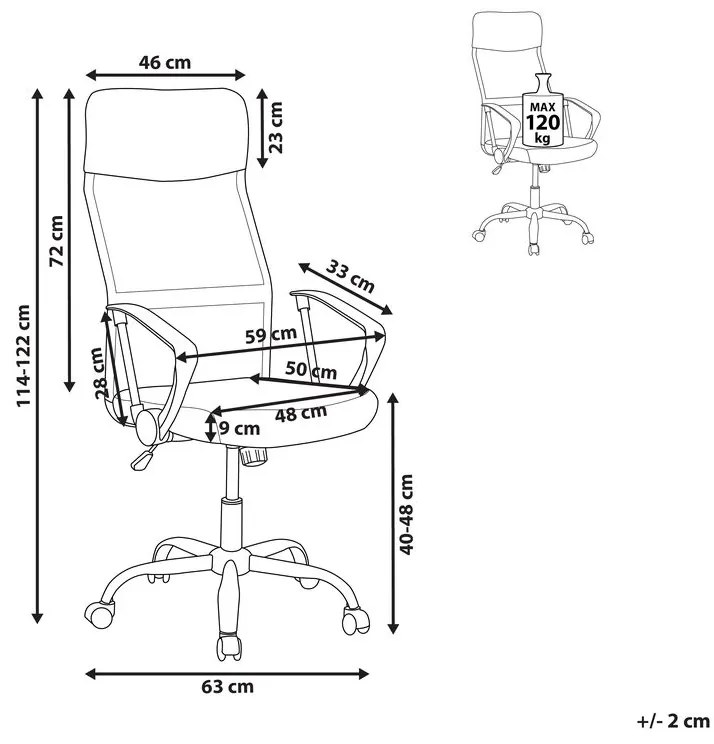 Kancelářská židle zelená DESIGN Beliani