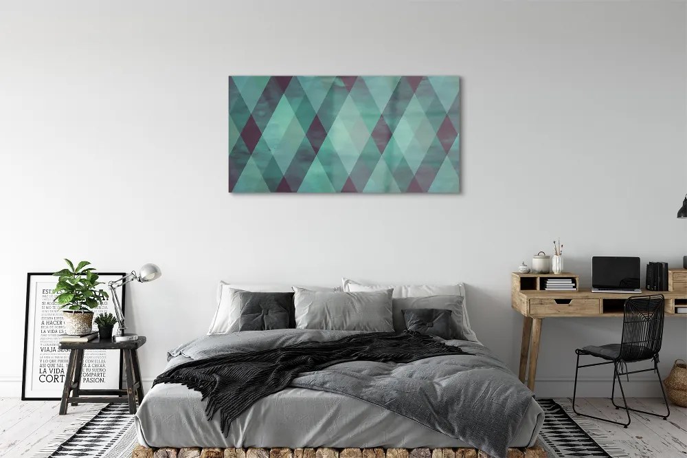 akrylový obraz Geometrický vzor diamantů 125x50 cm