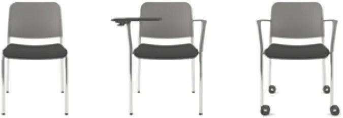 ProfiM - Židle ZOO 502H čalouněný sedák, plastový opěrák