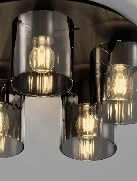 Černo designové stropní svítidlo Mirbi 5