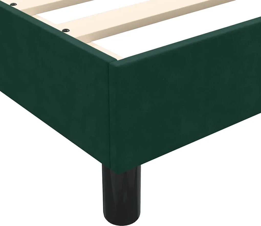 Postel Box Spring bez matrace tmavě zelená 200x220 cm samet 3315894