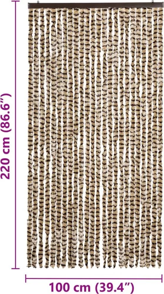 vidaXL Závěs proti hmyzu 100 x 220 cm žinylka [284281] Barva: Modro-bílá