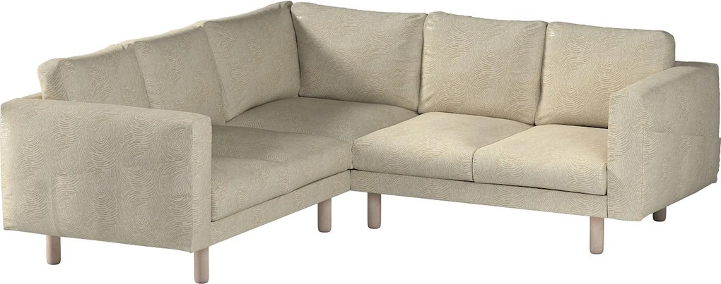 Potah na pohovku IKEA Norsborg rohová 4-místná barva béžová látka lesklé, pletený vzor, vzorované