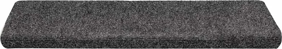 Schodové rohože samolepicí 30 ks 65 x 21 x 4 cm tmavě šedé s obdélníkovým okrajem 3365692