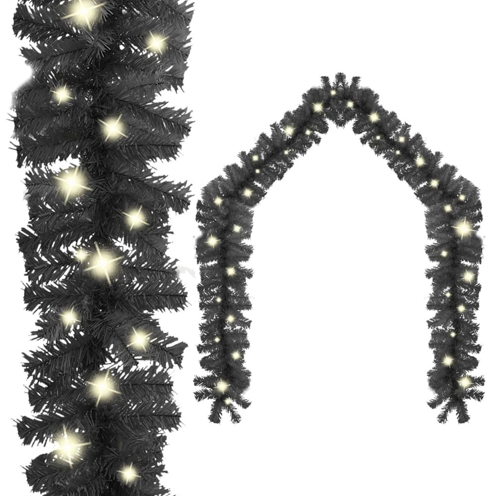 329189 vidaXL Vánoční girlanda s LED světýlky 5 m černá