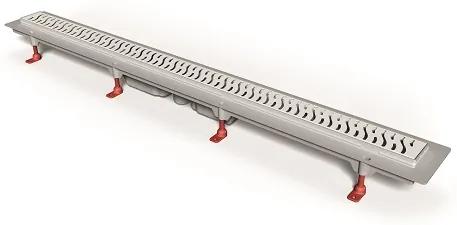 Chuděj Lineární plastový žlab 650mm se spodním odtokem d 40, klasik/floor mat