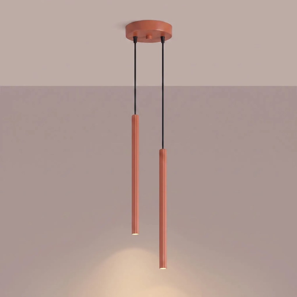 Sollux Lighting Závěsné svítidlo ARCHE 2P okrově červené
