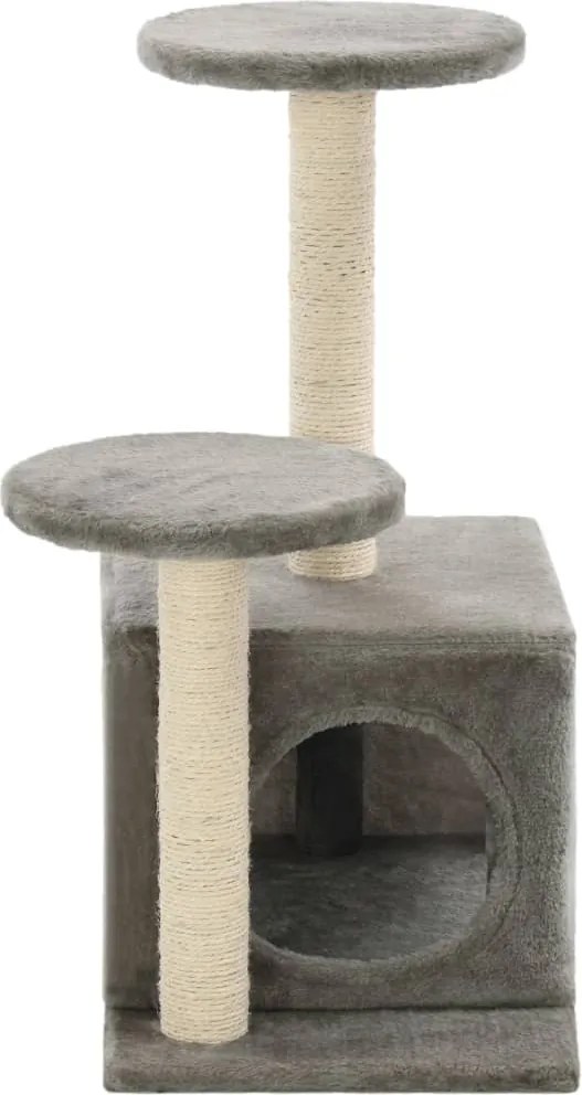Škrabadlo pro kočky se sisalovými sloupky 60 cm šedé 170517