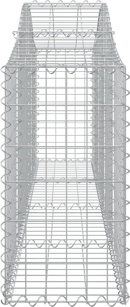 Klenuté gabionové koše 8 ks 200x30x60/80 cm pozinkované železo 3145394